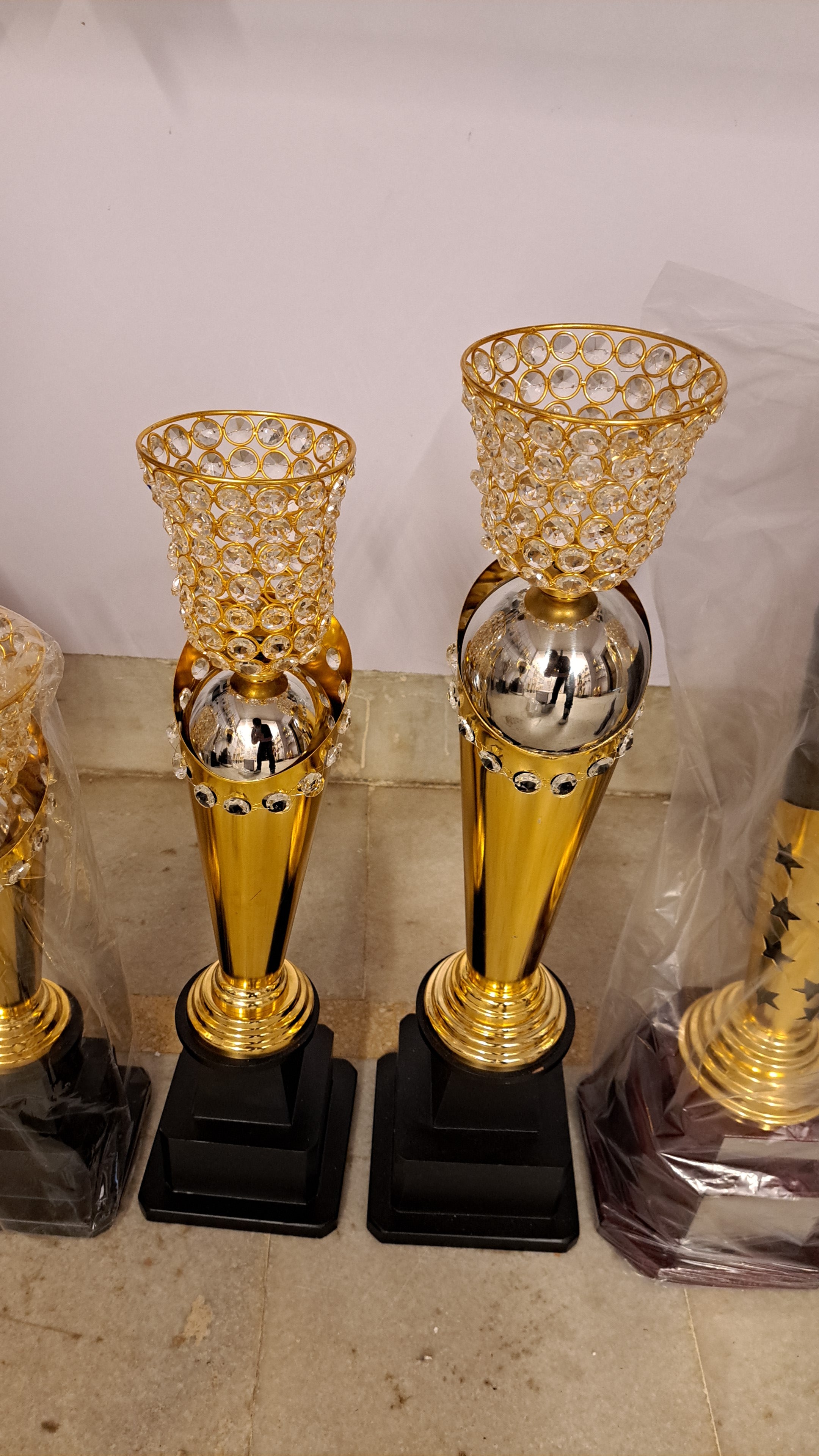 Diamond Golden Cup Set of 2